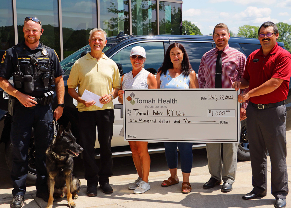 Tomah Health Foundation Supports K9 Program | Tomah Health Tomah Health Foundation Supports K9 Program | Tomah Health