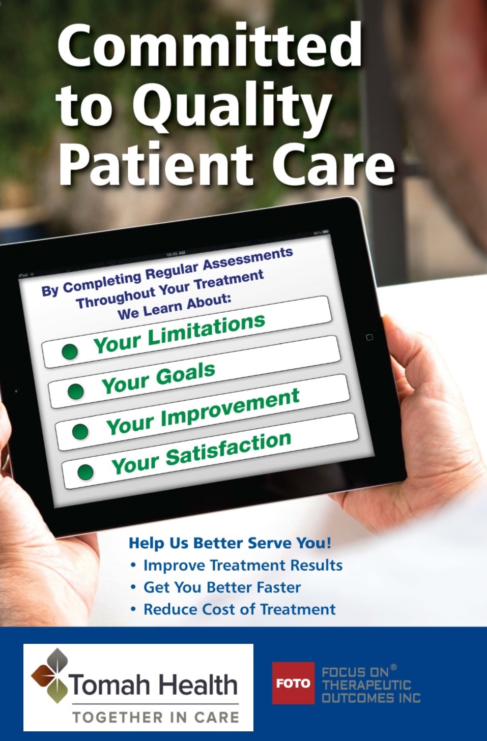 FOTO Scores Validate Rehab Care | Tomah Health